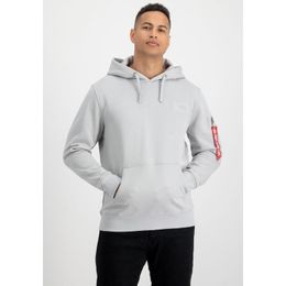 Alpha Industries Herren Kapuzensweatshirt &raquo;BACK PRINT HOODY&laquo;, Baumwollmischung, regular fit grau XL