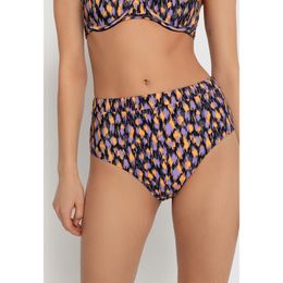 Lscn By Lascana Damen LSCN by LASCANA Highwaist-Bikini-Hose &raquo;Lavista&laquo; mit hohem Beinausschnitt schwarz 34, N-Gr