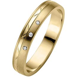 Firetti Unisex Trauring &raquo;Schmuck Geschenk Gold 375 Hochzeit Ehering "LIEBE"&laquo; Made in Germany - wahlweise mit oder ohne Brillanten gold