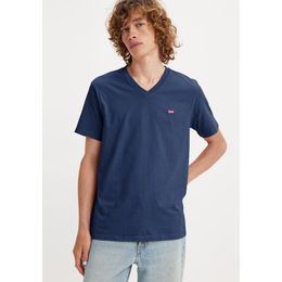 Levi's Levi's Damen V-Shirt &raquo;LE ORIGINAL HM VNECK&laquo; mit Logostickerei blau S