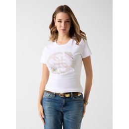 Guess T-Shirt Damen Gr&ouml;&szlig;e M beige / wei&szlig;