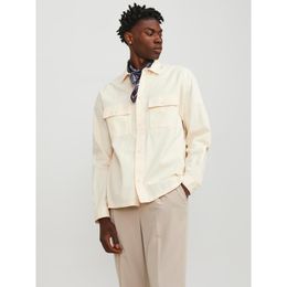 Jack & Jones Jack & Jones Herren Langarmhemd &raquo;JJEVENICE LINEN BLEND OVERSHIRT LS SN&laquo; beige M, N-Gr