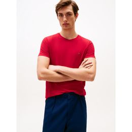 Tommy Hilfiger Herren T-Shirt &raquo;STRETCH SLIM FIT TEE&laquo; mit Rundhalsausschnitt rot M