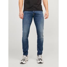 Jack & Jones Jack & Jones Herren Slim-fit-Jeans &raquo;JJIGLENN &ndash; Jeans mit Stretch, niedriger Leibh&ouml;he und Taschen&laquo; Baumwollmischung, slim fit blau 33, L&auml;nge 32