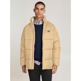 Tommy Jeans Herren Steppjacke &raquo;TJM POLY PUFFER EXT&laquo; ohne Kapuze Winterjacke mit Stehkragen, gef&uuml;ttertes Teddy, Innentaschen gold XXL