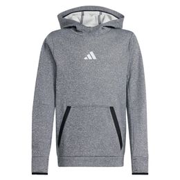 adidas Sportswear Sportsweatshirt 'Fleece Hoodie' Jungen Gr&ouml;&szlig;e 116 graumeliert / schwarz / wei&szlig;