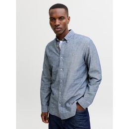 Jack & Jones Jack & Jones Herren Langarmhemd &raquo;JPRBLUSUMMER LINEN BLEND SHIELD LS SHIRT&laquo; L, N-Gr