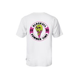 Oldskull T-Shirt 'Wrldvibe Ice Green Logo Graphic' Herren Gr&ouml;&szlig;e XL wei&szlig;
