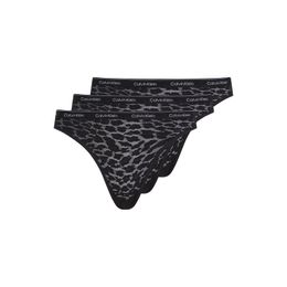 Calvin Klein Underwear Damen Bikinislip &raquo;3 PACK BIKINI (LOW-RISE)&laquo; Packung, 3er-Pack, 3 Stk. mit CK-Logo am Bund schwarz XS (34), 3 Stk.