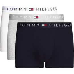 Tommy Hilfiger Underwear Herren Trunk &raquo;3P TRUNK WB&laquo; Packung, 3er, 3 Stk. mit Logobund grau S (48), 3 Stk.