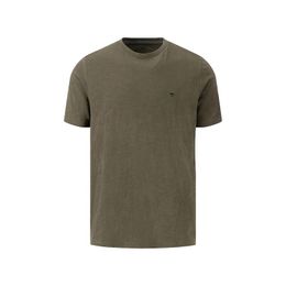 Fynch-Hatton Herren Fynch-Hatton T-Shirt &raquo;Fynch-Hatton Basic T-Shirt&laquo; Sommershirt in unifarben, mit Logostickerei M