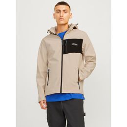 Jack & Jones Jack & Jones Herren Softshelljacke &raquo;JJTAYLOR SOFTSHELL JACKET&laquo; mit Kapuze gelb XS