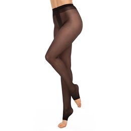 GLAMORY Damen GLAMORY Feinstrumpfhose &raquo;My Size&laquo; 20 zehenoffen, elastisch, plus size 44/46