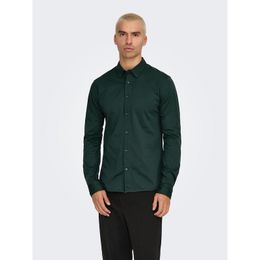 Only & Sons Only & Sons Herren ONLY & SONS Langarmhemd &raquo;ONSROBIN B/U LS STRETCH SHIRT NOOS&laquo; gr&uuml;n S, N-Gr