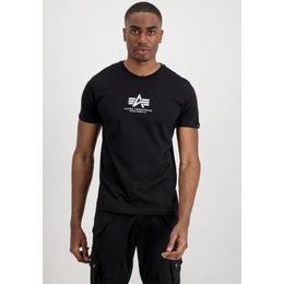 Alpha Industries Herren Rundhalsshirt &raquo;Basic T ML&laquo; Baumwolle, regular fit schwarz XXL