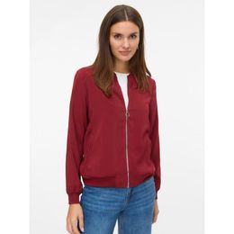 V&eacute;ro Moda Vero Moda Damen Bomberjacke &raquo;VMCOCO L/S BOMBER NOOS&laquo; in modisch kurzer Form, mit Stretch rot XS