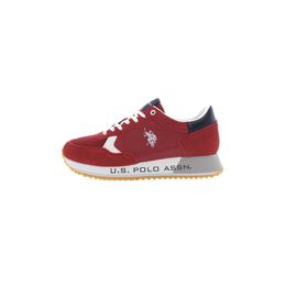 U.S. Polo Assn. Sneaker 'Cleef006' Herren Gr&ouml;&szlig;e 43 marine / dunkelrot / wei&szlig;