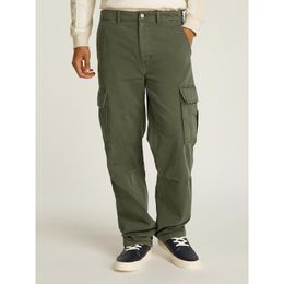 Tommy Jeans Herren Cargohose &raquo;TJM JAIMIE COTTON CARGO&laquo; mit Kniefalten gr&uuml;n 34, L&auml;nge 34