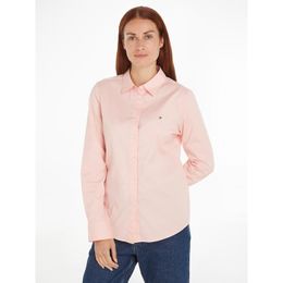 Tommy Hilfiger Damen Hemdbluse &raquo;STRETCH OXFORD REGULAR SHIRT&laquo; mit Logostickerei pink 36