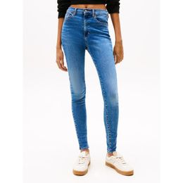 Tommy Jeans Damen Skinny-fit-Jeans &raquo;Sylvia High Rise Skinny&laquo; in Kn&ouml;chell&auml;nge, in blauer Waschung blau 30, L&auml;nge 30