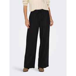 Jacqueline de Yong Jdy Damen JDY Leinenhose &raquo;JDYSAY LINEN HW WIDE PANT WVN NOOS&laquo; Sommerhose mit Leinen schwarz XS (34), L&auml;nge 32