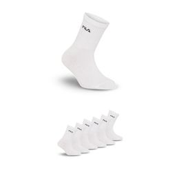 Fila Herren Socken 6 Paar tlg. breites Rippenb&uuml;ndchen, Cotton-Mix, Unisex 27-30