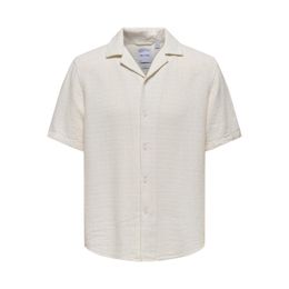 Only & Sons Only & Sons Herren ONLY & SONS Kurzarmhemd &raquo;ONSLATHAM RLXSS RESORT LINEN STRUC 0257&laquo; wei&szlig; XXL, N-Gr