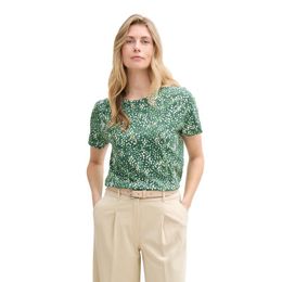 Tom Tailor Damen Tom Tailor T-Shirt mit Frontprint gr&uuml;n XS (34)
