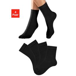 H.I.S. H.I.S Damen Socken Packung, 4 Paar tlg. in unterschiedlichen Farbzusammenstellungen schwarz 27-30