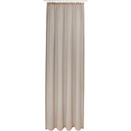 OTTO home Gardine &raquo;TENDER&laquo; Kr&auml;uselband 1 Stk. tlg. Leinen Optik mit Struktur, monochrom, Bestseller beige Polyester