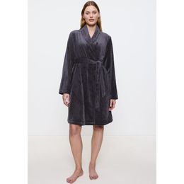 Triumph Damen Morgenmantel &raquo;Robes Fleece Robe 01&laquo; 2 Stk. warmer Morgenmantel grau 36/38