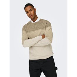 Only & Sons Only & Sons Herren ONLY & SONS Strickpullover &raquo;ONSFELIX REG 12 CREW KNIT NOOS&laquo; beige XXL