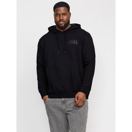 Jack & Jones PlusSize Jack & Jones Plussize Herren Jack & Jones PlusSize Kapuzensweatshirt &raquo;JJECORP LOGO SWEAT HOOD NOOS PLS&laquo;, Baumwollmischung, regular fit schwarz 6XL