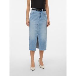 V&eacute;ro Moda Vero Moda Damen Maxirock &raquo;VMVERI HR CALF DENIM SKIRT GA NOOS&laquo; blau XS (34)