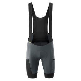 Gonso Herren Fahrradhose &raquo;Ride Miles Bib Cargo M&laquo; Herren Gravel-Radhose mit Sitzpolster und Tr&auml;ger, Radlerhose Tight Fit grau S, Normalgr&ouml;&szlig;en