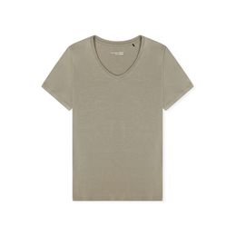 Schiesser Sleepshirt ' Mix Relax ' Damen Gr&ouml;&szlig;e S khaki / jade