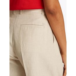 Tommy Hilfiger Damen Shorts &raquo;LINEN MIX PLEATED SHORT&laquo; mit Falten,k&uuml;hlendes Premium Leinen beige 38, N-Gr