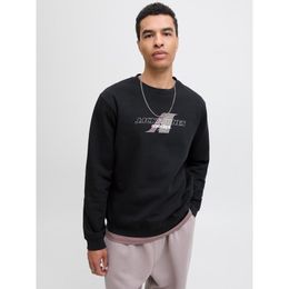 Jack & Jones Jack & Jones Herren Sweatshirt &raquo;JCOTIER PRINT SWEAT CREW NECK&laquo; schwarz M