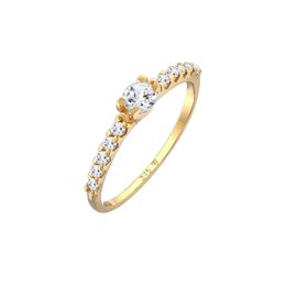 Elli Premium Ring Damen Gr&ouml;&szlig;e 58 gold / transparent