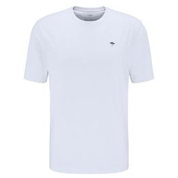 Fynch-Hatton Herren Fynch-Hatton T-Shirt &raquo;Fynch-Hatton Basic T-Shirt&laquo; Sommershirt in unifarben, mit Logostickerei wei&szlig; 4XL (68/70)