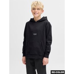 Jack & Jones Jack & Jones Junior Jungen Kapuzensweatshirt &raquo;JJESOHO SWEAT HOOD NOOS JNR&laquo;, Baumwollmischung, relaxed fit schwarz 128