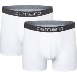 Camano Herren Boxershorts &raquo;comfort&laquo; 2er Pack, mit elastischem Logobund wei&szlig; XL