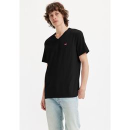 Levi's Levi's Herren V-Shirt &raquo;LE ORIGINAL HM VNECK&laquo; mit Logostickerei schwarz M