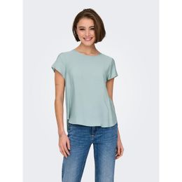 Only Damen Only Blusenshirt &raquo;ONLAYA LIFE S/S O-NECK TOP NOOS PTM&laquo; grau S (36)