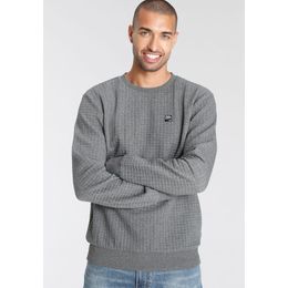 AJC Herren AJC Sweatshirt, schmal geschnitten, unifarben, Rundhalsausschnitt grau M (48/50)