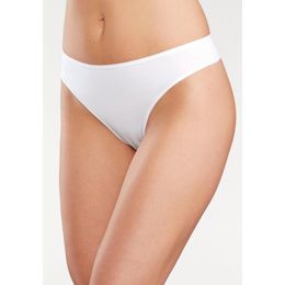 Lascana Damen Lascana String &raquo;aus hochwertiger Modal-Qualit&auml;t&laquo; 3er-Pack wei&szlig; 32/34