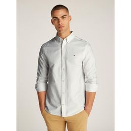 Tommy Jeans Plus Herren Langarmhemd &raquo;TJM REG OXFORD SHIRT EXT&laquo; in Gro&szlig;en Gr&ouml;&szlig;en, Logostickerei, Button-down-Kragen beige 4XL, N-Gr