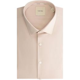 Calvin Klein Herren Businesshemd &raquo;POPLIN STRETCH SLIM SHIRT&laquo; mit Kentkragen, Logoprint auf Brusth&ouml;he rosa 45, N-Gr
