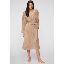 Lascana Damen Lascana Bademantel beige XL/44 (46)