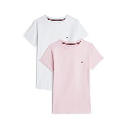 Tommy Hilfiger Underwear M&auml;dchen T-Shirt &raquo;2P CN TEE mit Stickerei und Rundhals im 2er-Pack&laquo; Packung, 2er-Pack, 2 Stk. unifarben, casual, regular fit, 